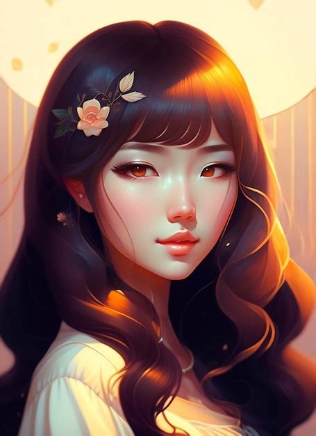 Premium Photo Cute Girl With Pretty Face Creative Ai