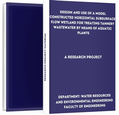 design and use of a model constructed horizontal subsurface flow