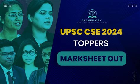 Upsc Cse 2024 Topper Shakti Dubeys Marksheet Download Now Exaministry