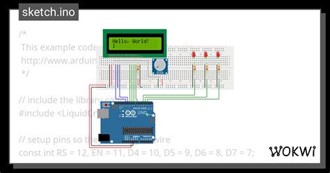 Helloworldlcd Copy Wokwi Esp32 Stm32 Arduino Simulator