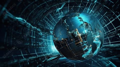 Abstract Illustrating Futuristic Earth Technology In D Render Powerpoint Background For Free