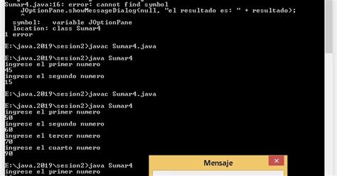 Codigos De Programacion Sumar 4 Numeros Y Mostrar En Una Ventana Con Java