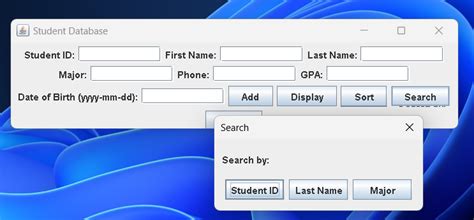 Student Management System In Java