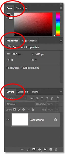 Managing Panels In Photoshop