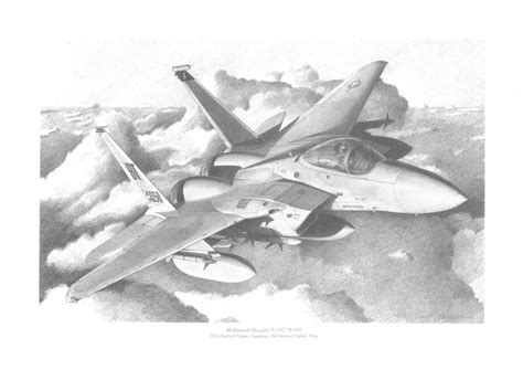 Mcdonnell Douglas F 15c Strike Eagle Original Drawing By Graham
