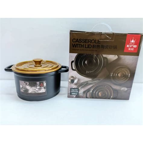 Color King Casserole Pot With Lid 2500ml Using High Quality Heat