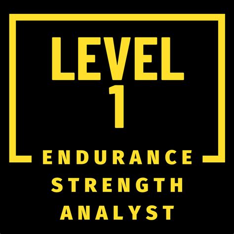 Built To Endure Endurance Strength Analyst Level 1 Strength And