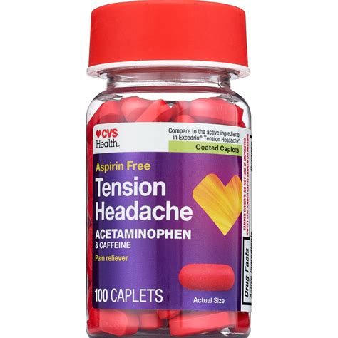 Cvs Health Aspirin Free Tension Headache Pain Relieverpain Reliever