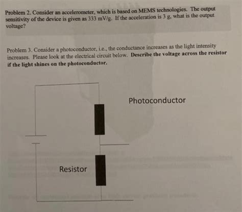 Solved Problem 2 Consider An Accelerometer Which Is Based