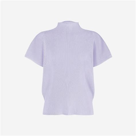 W 플리츠 플리즈 이세이 미야케 미스트 줄라이 탑 라이트 블루 Pleats Please Issey Miyake Kream