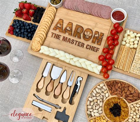 Personalized Charcuterie Board With Cheese Knife Set First Fathers Day