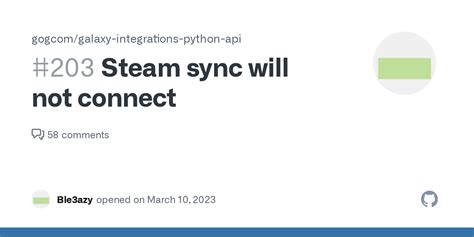 Steam Sync Will Not Connect · Issue 203 · Gogcomgalaxy Integrations