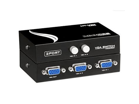 2 Port Vga Switch Video Audio Switcher Box Hddb15 3 5mm For Pc Or Monitor Sharing Or