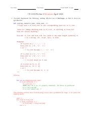 Spring Prelim Answers Pdf Last Name First Name Cornell NetID All Caps CS Prelim
