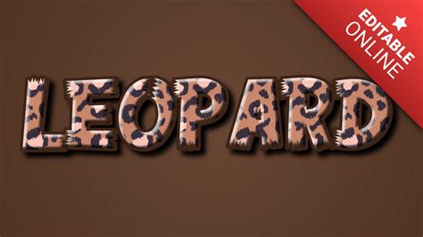 Leopard Effect Text | Font Generator