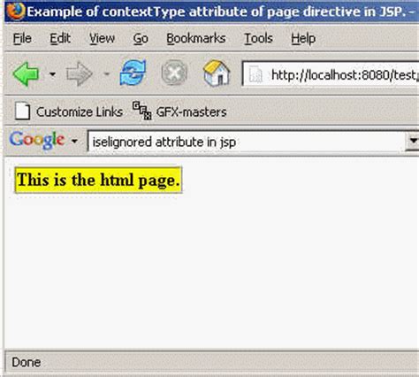 The ContentType Attribute Of Page Directive In JSP