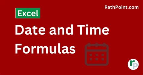 Date And Time Formulas In Excel