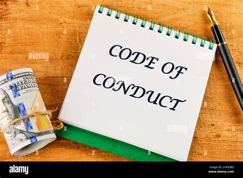 Code Of Conduct Symbol Business And Code Of Conduct Concept Copy