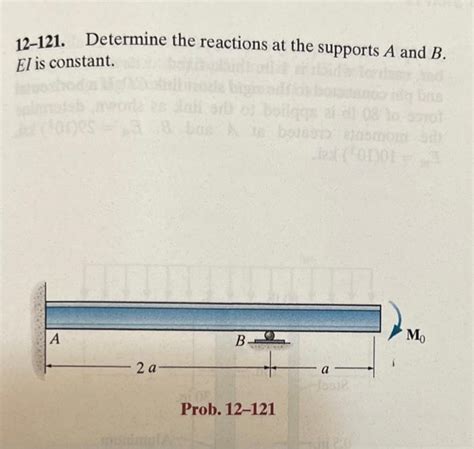 Solved 12 121 Determine The Reactions At The Supports A And