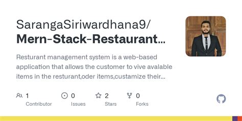 Github Sarangasiriwardhana Mern Stack Restaurant Management System Using Resturant