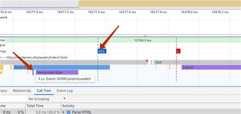 Javascript Why Does Devtools Profiler Show Domcontentloaded Event