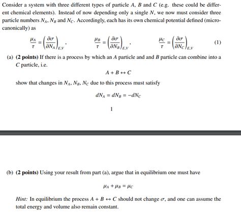 Solved Consider A System With Three Different Types Of