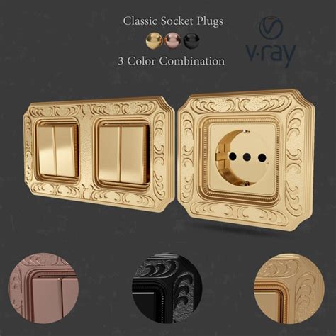 Classic Plug Sockets And Switches 320186 3d Model Download 3d Model