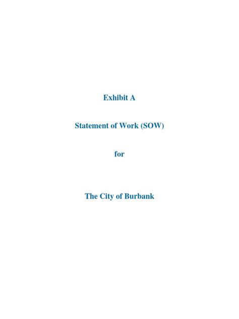 Example Of Statement Of Work Template Pdf Computer Network