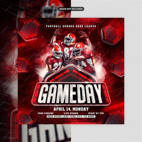 Premium Psd Nfl Football Player Flyer Or Social Media And Instagram