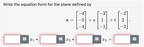 Solved Write The Equation Form From The Parametric Equation Chegg