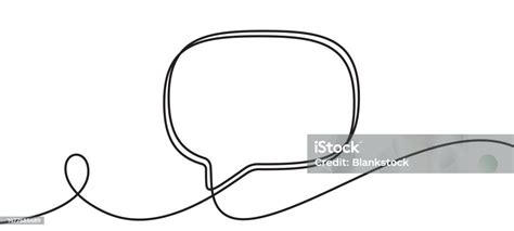 말풍선의 연속 한 선 그리기 한 줄 채팅 배경입니다 벡터 그림 검은색에 대한 스톡 벡터 아트 및 기타 이미지 검은색 곡선