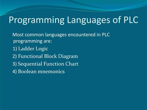 Programmable Logic Controller Presentation Pptx Programming