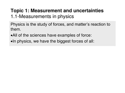 PPT Topic Measurement And Uncertainties Measurements In Physics PowerPoint Presentation