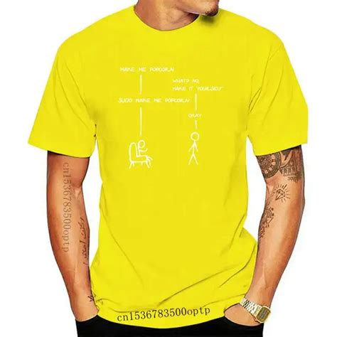 sudo make me popcorn funny programming jokes t shirt programming