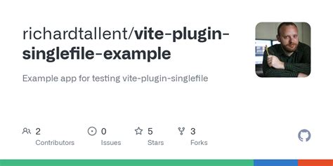 Github Richardtallentvite Plugin Singlefile Example Example App For Testing Vite Plugin