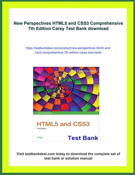 New Perspectives Html5 And Css3 Comprehensive 7th Edition Carey Test Bank Pdf
