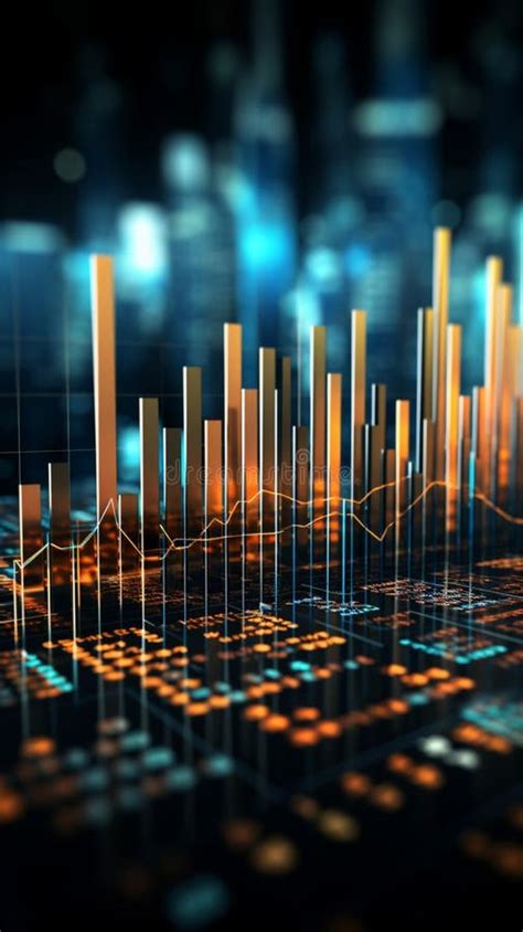Blue Tech Backdrop Frames Stock Market Chart Merging Financial Trends And Technology Stock