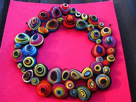 Украшения из фетра идеи Поделки Ожерелье из войлока Валяние шерсти