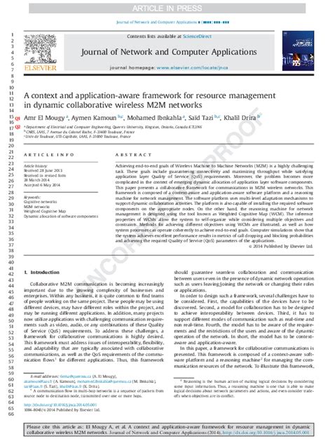 pdf context aware resource management in m2m networks