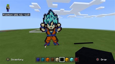 Minecraft Goku Super Saiyan God