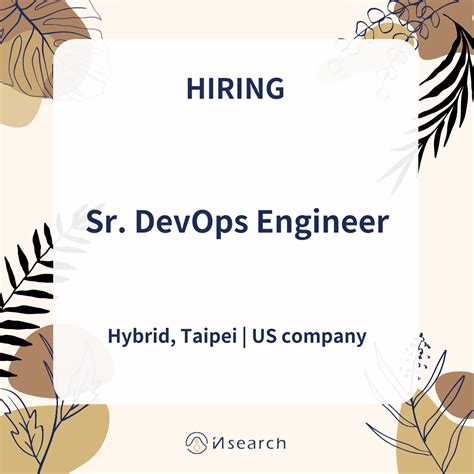 sr devops engineer in search 卓恩管理顧問有限公司