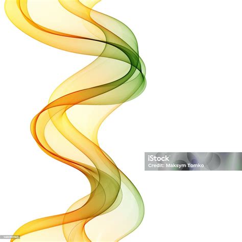 주황색과 녹색 물결 패턴입니다 현대적인 디자인 요소 프리젠테이션 템플릿입니다 주연10회 곡선에 대한 스톡 벡터 아트 및 기타