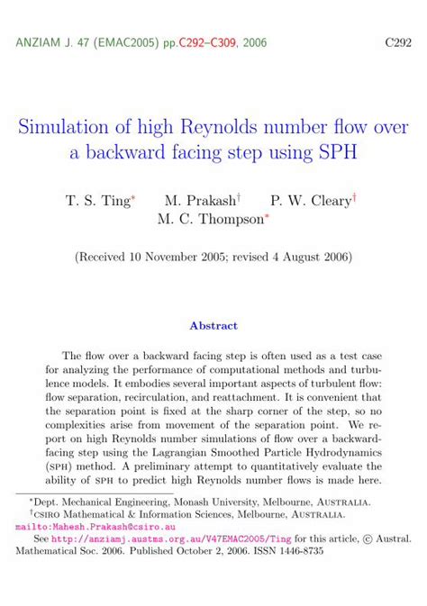 pdf simulation of high reynolds number flow over a backward dokumen