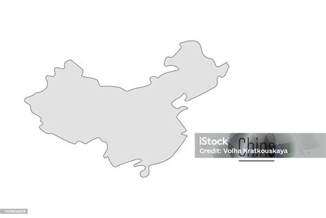중국 국가 등고선 지도 중국의 지도 실루엣 선형 그리기 배경입니다 디자인을 위한 벡터 미니멀리스트 그림입니다 여행 교육 여행