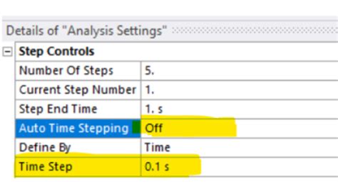 what are analysis settings in ansys