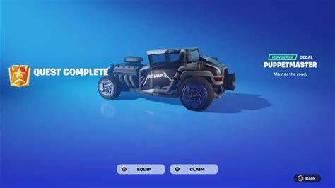 Fortnite metalica car skin - YouTube