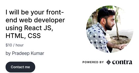 i will be your front end web developer using react js html css by