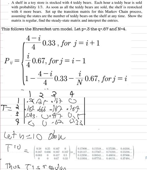 Pdf 2 Part Problem On Regular Markov Chain And Limiting Distribution