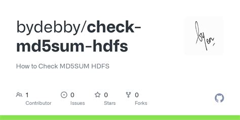 github bydebby check md5sum hdfs how to check md5sum hdfs