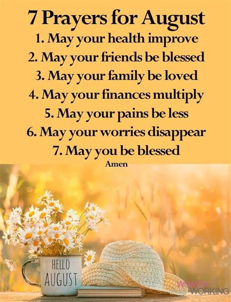 7 Prayers For August